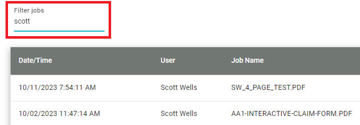 Job History | Synappx Support Centre
